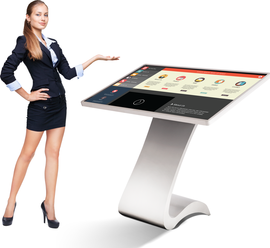 4K Screen S-Design Touch Screen Computer Kiosk Desk – ledscopic